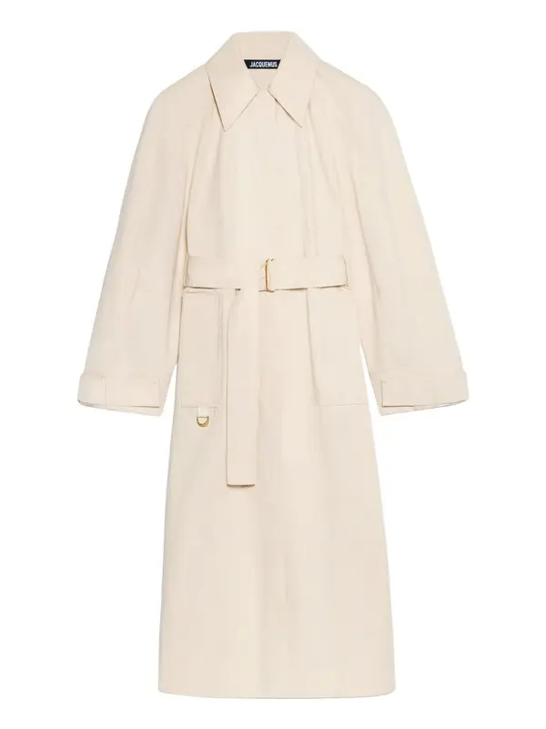 Jacquemus Le Trench Bari Belted Coat - Nude