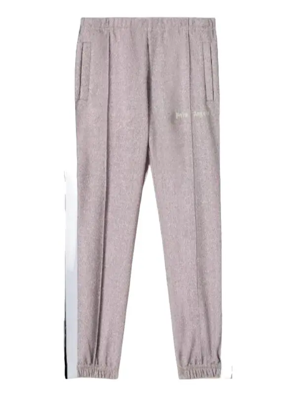 Palm Angels Lurex Side-stripe Track Trousers - Gray