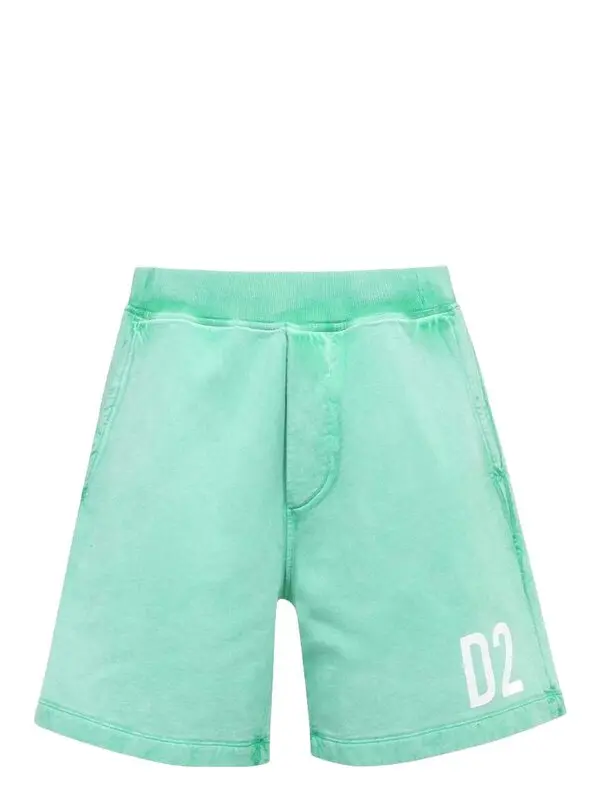 Dsquared2 Logo-print Cotton Track Shorts - Green