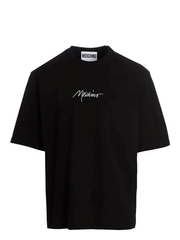 Moschino Embroidered Crewneck T-shirt - Black