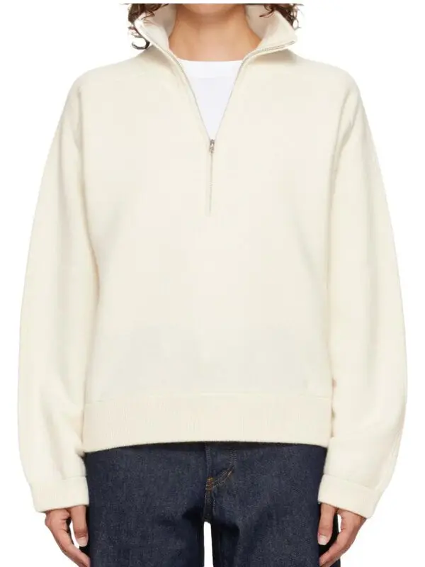 Loulou De Saison Dries Zipped Jumper - Ivory