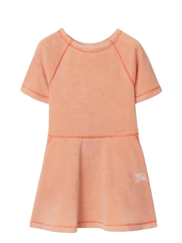Burberry Embroidered Towelling Dress - Nude