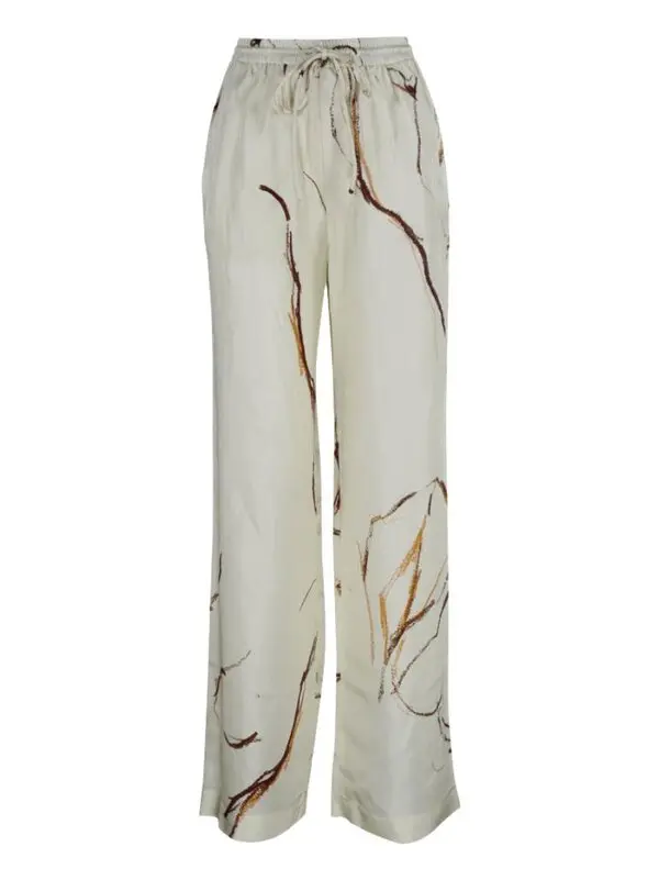 Nanushka Drawstring Wide-leg Trousers - Nude