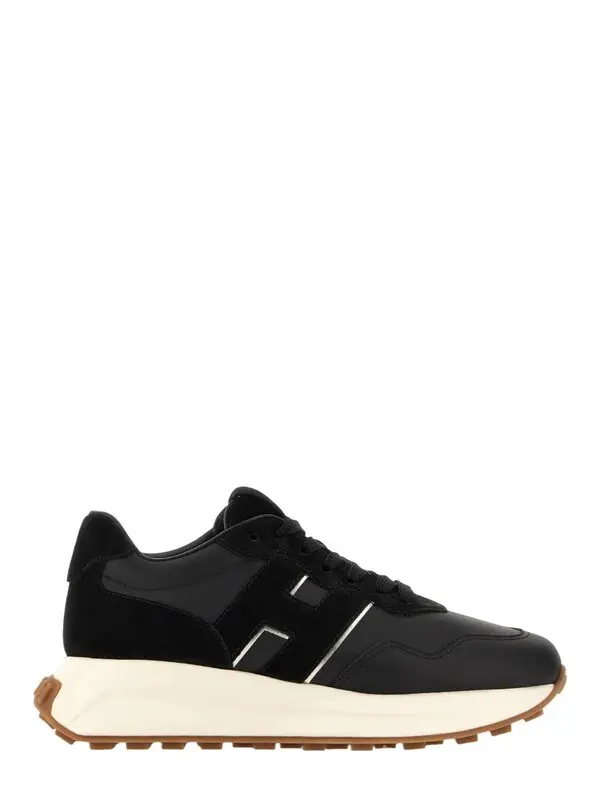 Hogan H641 Side H Patch Sneakers - Black Silver