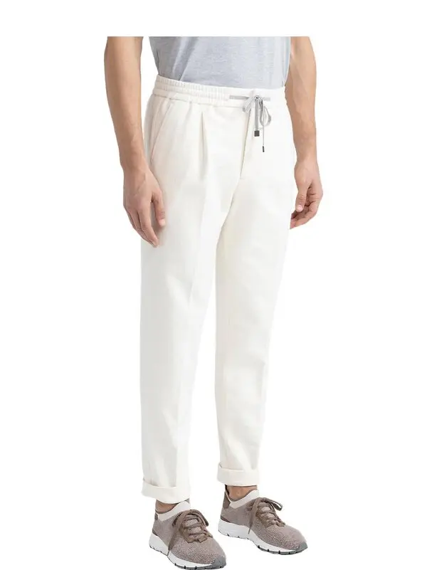 Peserico Mélange-effect Sweatpants - Granite