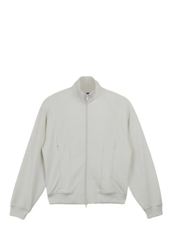 Y3 Relaxed-fit Zip-up Track Jacket With Asymmetrical Lines - Track Gray