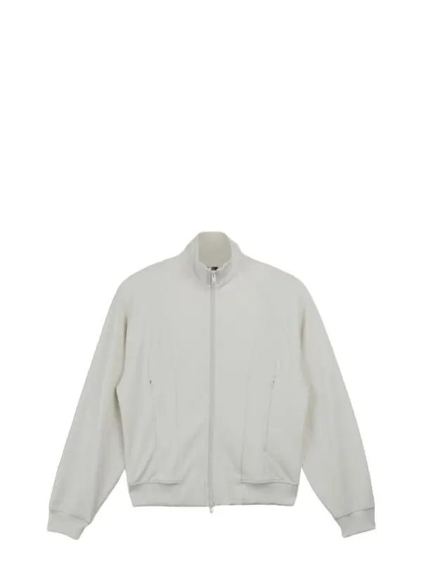 Y3 Relaxed-fit Zip-up Track Jacket With Asymmetrical Lines - Track Grey