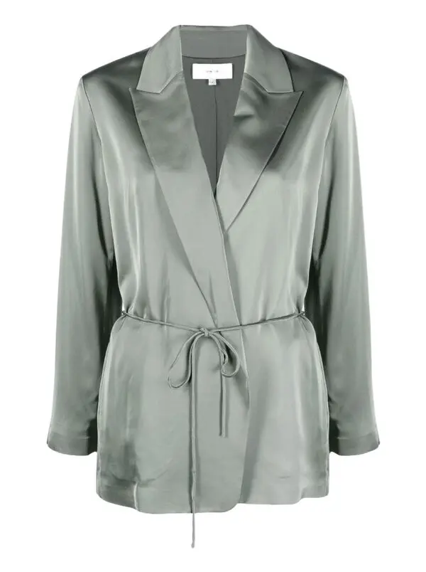 Vince V-neck Double-breasted Blazer - Gray