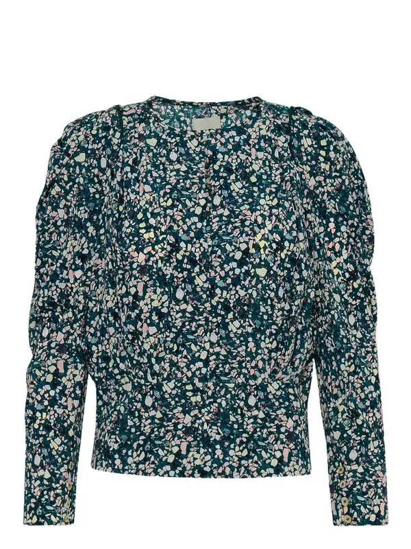Isabel Marant Étoile Logo" Printed Blouse - Green