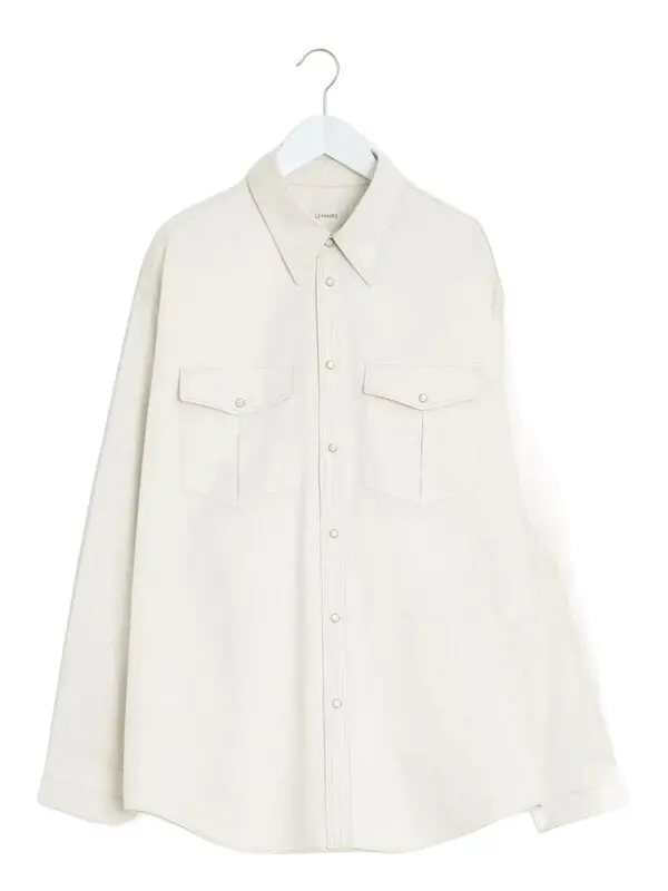 LEMAIRE Curved Hem Shirt - Off-white