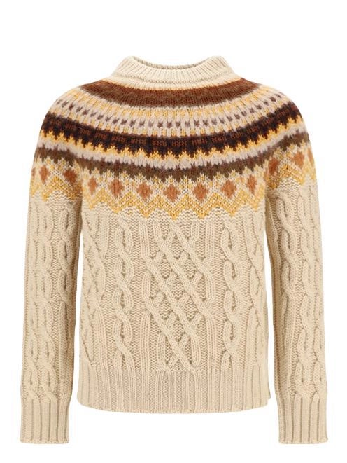 Moncler Fair Isle Cable Knit Jumper - Nude