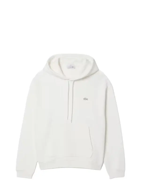 Lacoste Embroidered Crocodile Logo Hoodie - White