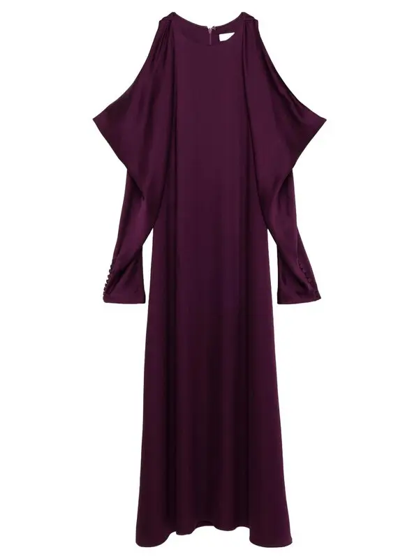 Simkhai Lovisa Cold-shoulder Midi Dress - Plum