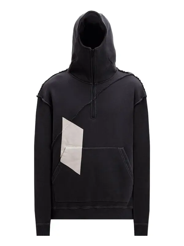 A-COLD-WALL* Half Zip Hoodie With Contrasting Panel - Grey