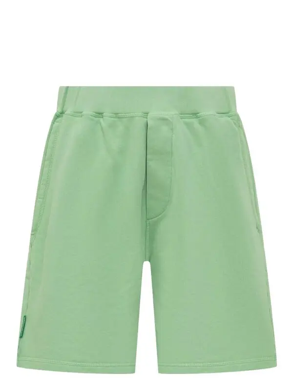 Dsquared2 Logo Print Cotton Shorts - Green