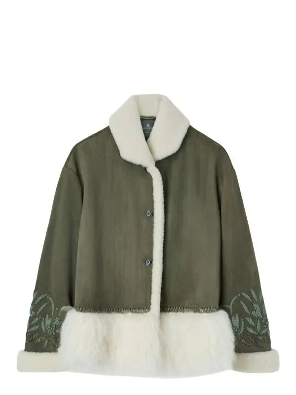 Ermanno Scervino Single-breasted Jacket With Floral Embroidery - Green