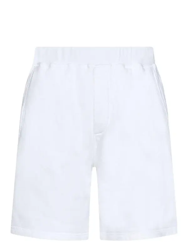 Dsquared2 Logo Print Cotton Shorts - White