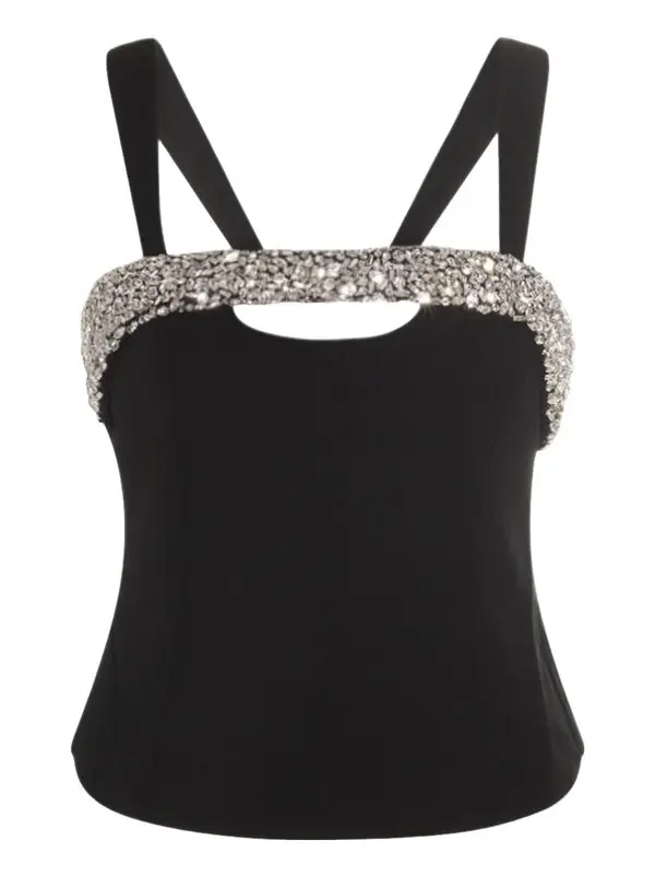 Simkhai Crystal-embellished Corset Top - Black