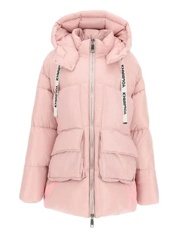 Khrisjoy Padded Down Jacket With Removable Hood - Pink