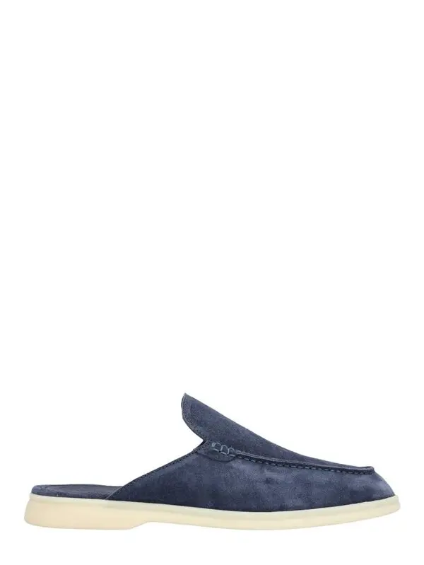 Loro Piana Babouche Walk Love Suede Mules - Blue