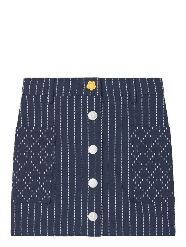 Kenzo Striped High-waist Skirt - Blue