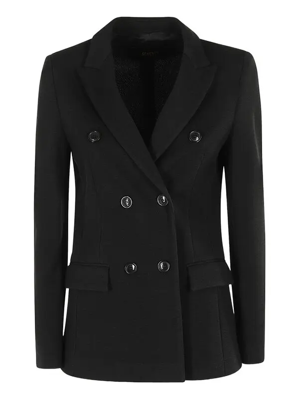 Seventy Double-breasted Blazer - Black
