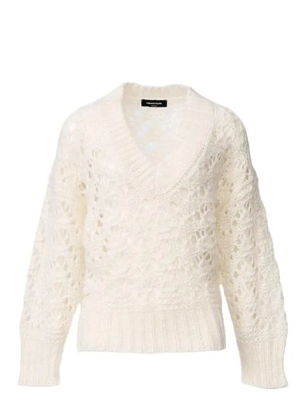 Fabiana Filippi Long-sleeve V-neck Jumper - Rafia