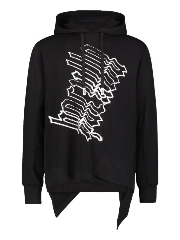 HACULLA. Printed Logo Hoodie - Black