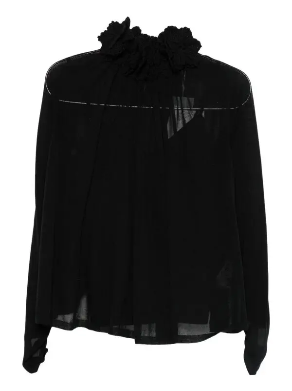 Zimmermann Long-sleeved High-neck Blouse - Black