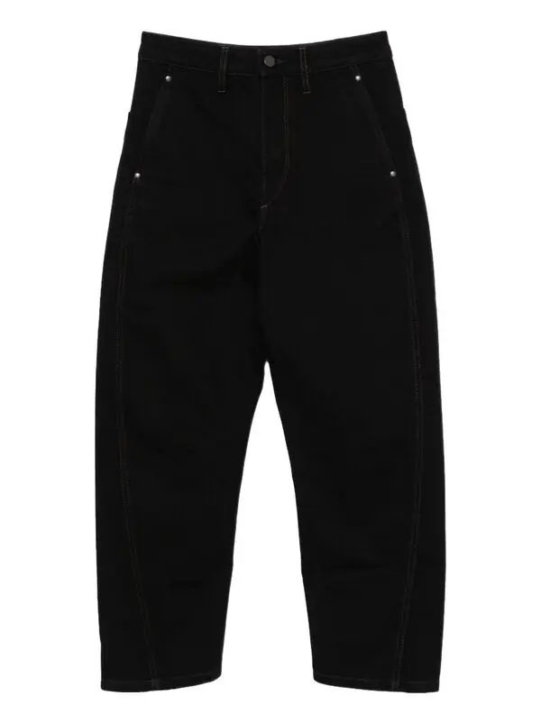 LEMAIRE Twisted Cropped Trousers - Black