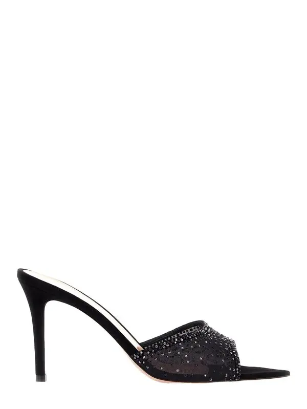 GIANVITO ROSSI Embellished Heeled Sandals - Black