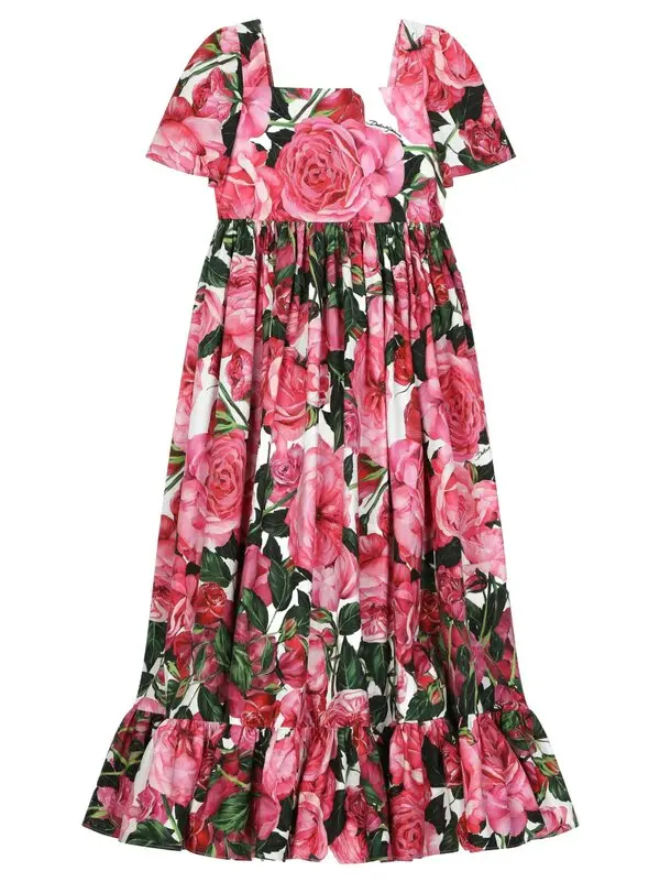 Dolce & Gabbana Floral Print Maxi Dress - Pink/multicolour
