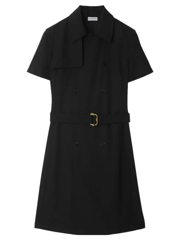 Burberry Double-breasted Belted Mini Dress - Black