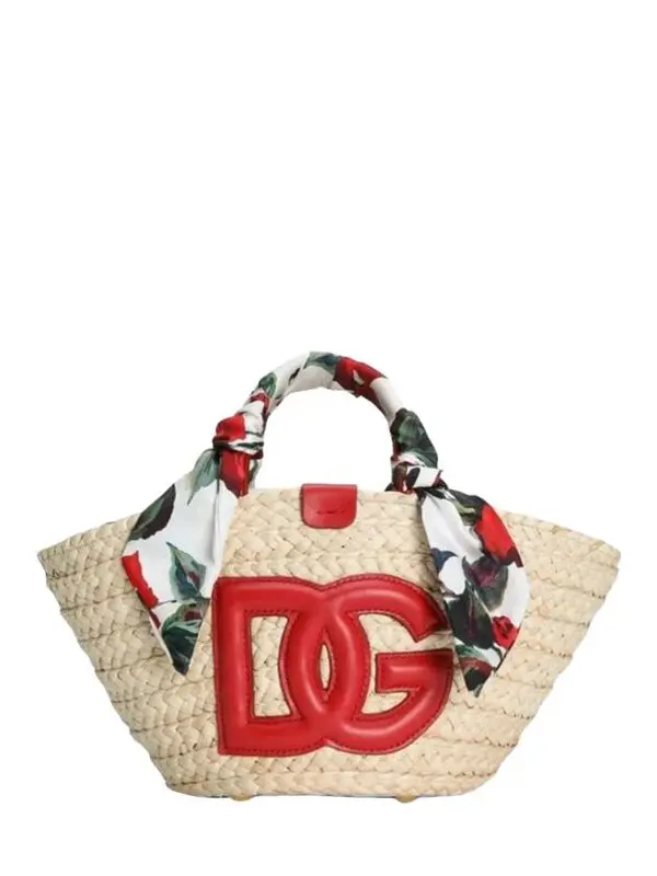 Dolce & Gabbana Small Kendra Dg Logo Patch Tote Bag - Nude