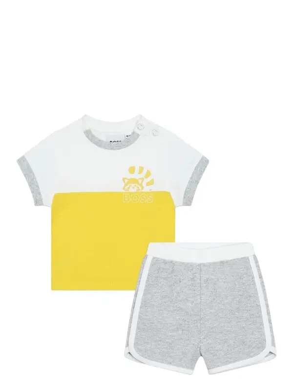 Hugo Boss Short-sleeve T-shirt And Shorts Set - White