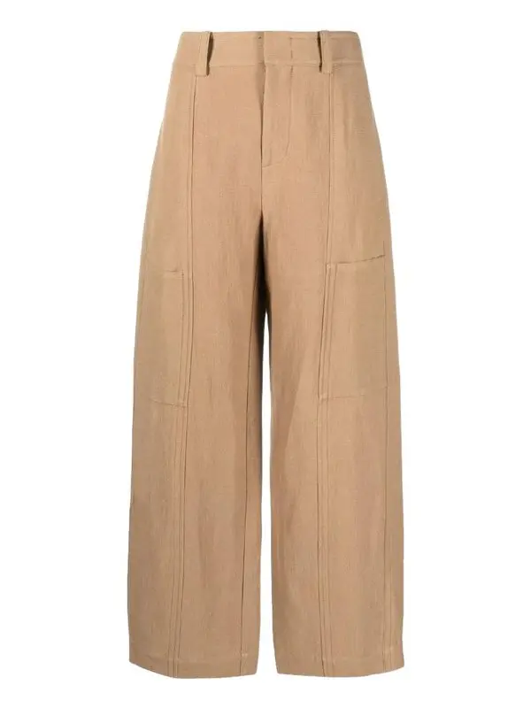 Vince Wide-leg Patch Trousers - Nude