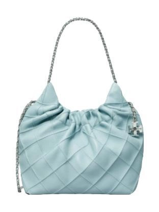 Tory Burch Mini Fleming Drawstring Hobo Bag - Geyser