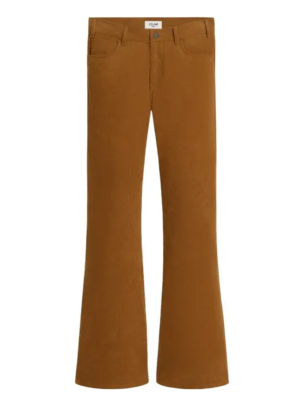Celine Marco Corduroy Flared Trousers - Brown