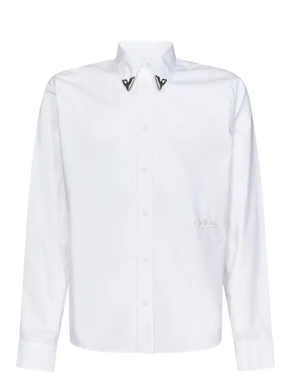 Off-White Straight-point Collar Shirt - No
