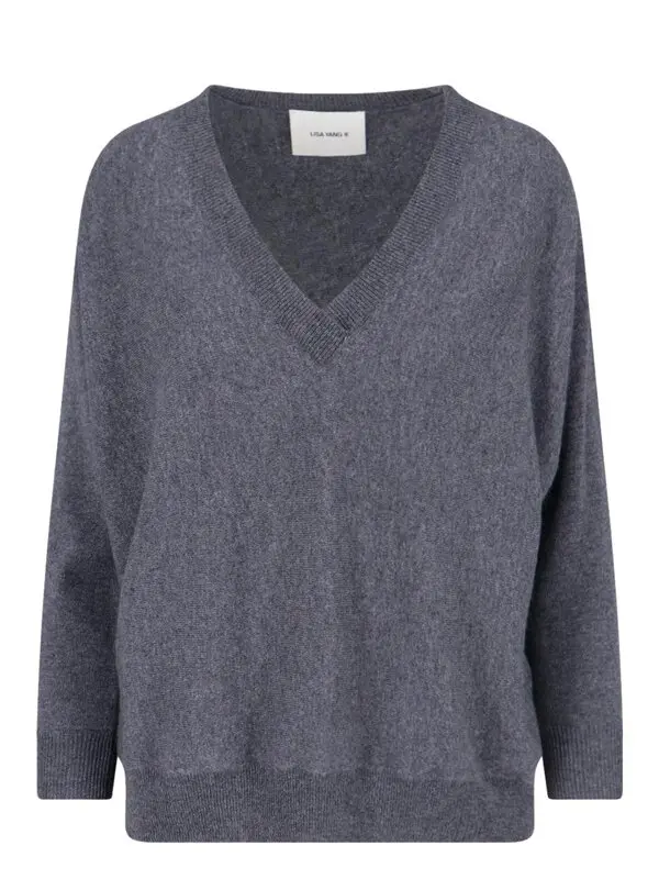 LISA YANG Kenny V-neck Sweater - Gray