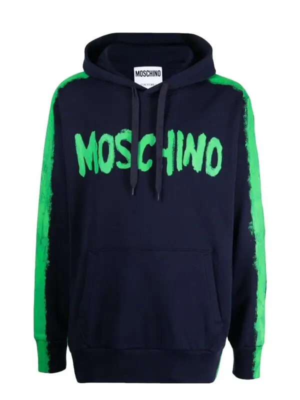 Moschino Print Pullover Hoodie - Black