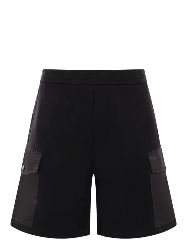 Prada Triangle Logo Cargo Shorts - Black