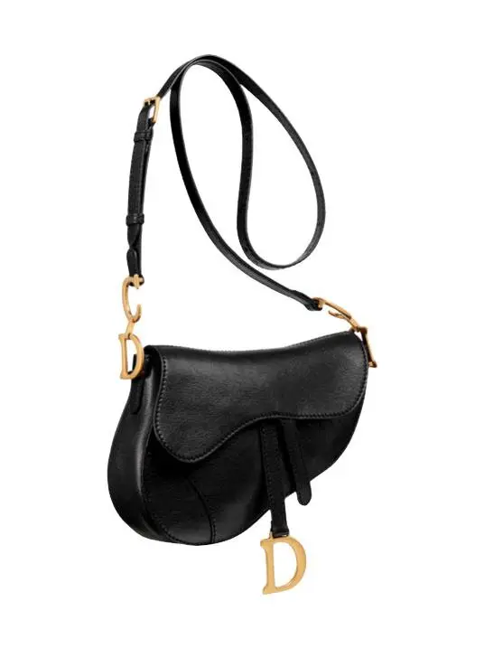 Dior Medium Saddle Shoulder Bag - Black