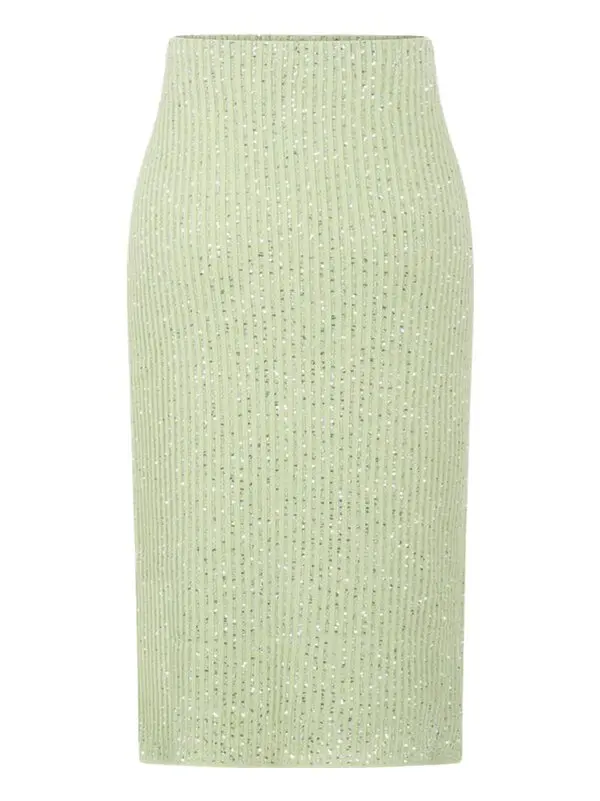 Fabiana Filippi Sequin-embellished Knitted Skirt - Mela