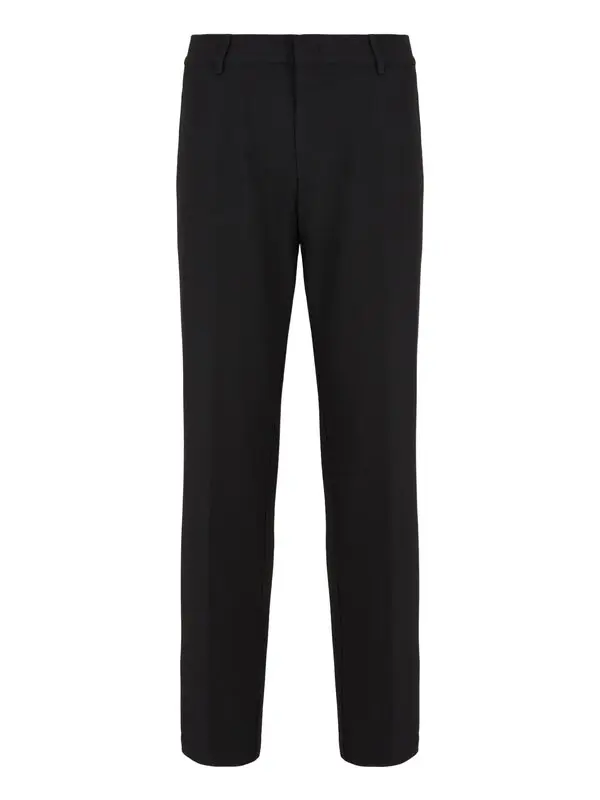 Emporio Armani Compact Fabric Chinos - Black