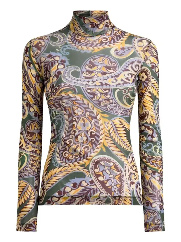 Etro Paisley Turtleneck Top - Multicolor