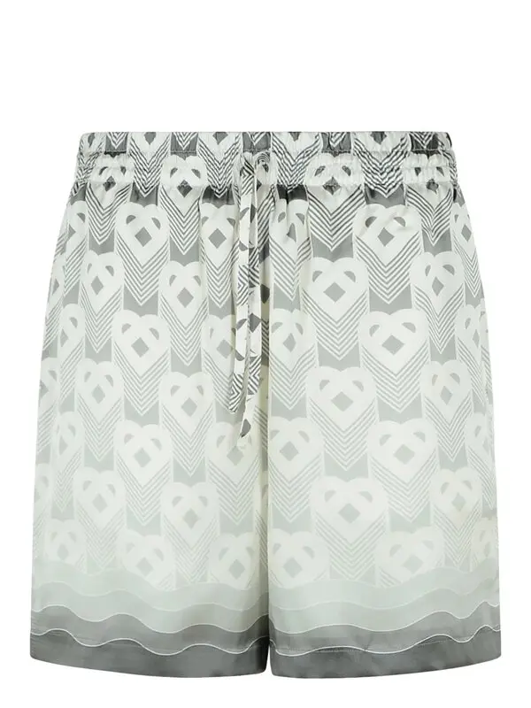 Casablanca Gradient Heart Monogram Shorts - Grey