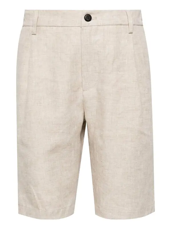 Eleventy Linen Bermuda Shorts - Nude