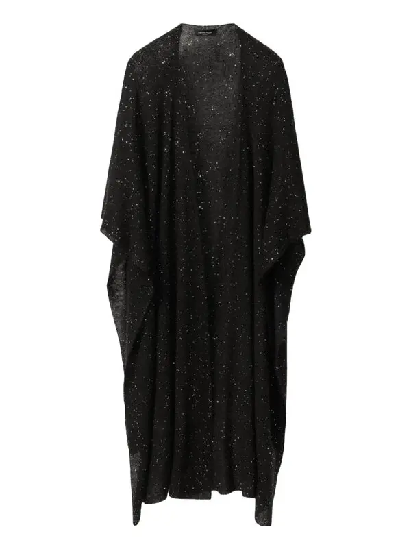 Fabiana Filippi Sequin Open Cape - Black