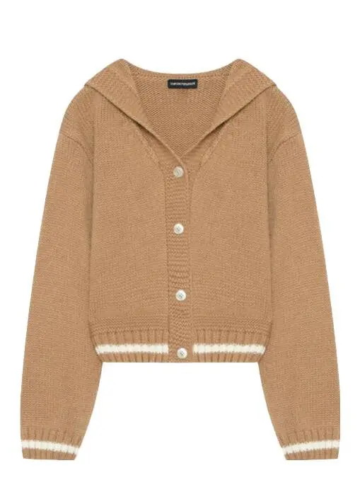Emporio Armani Long Sleeve Cardigan - Nude